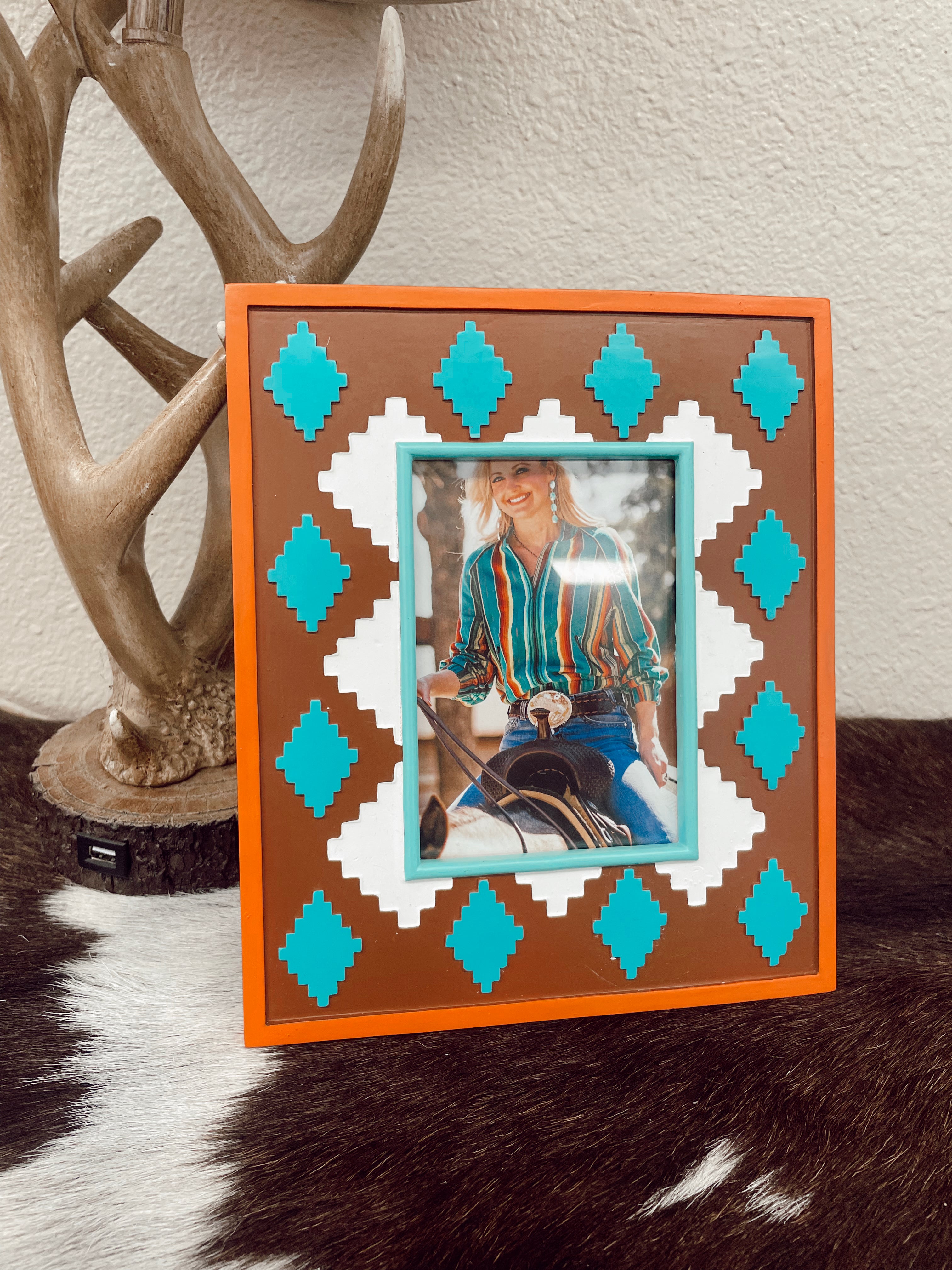 The Aztec Pattern Picture Frame – The Turquoise Pistol